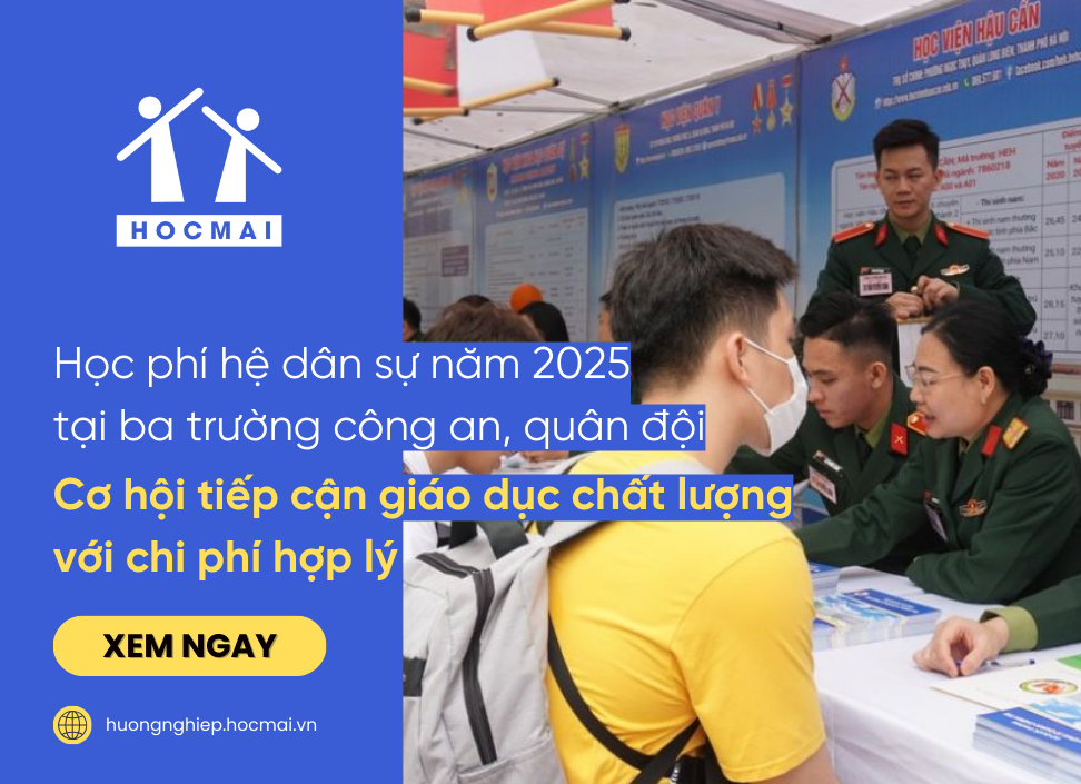 Tuyển sinh 2025: Học phí hệ dân sự năm 2025 tại ba trường công an, quân đội – Cơ hội tiếp cận ...