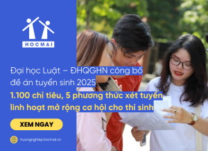 Tuyển sinh 2025: Đại học Luật – ĐHQGHN công bố đề án tuyển sinh 2025 – 1.100 chỉ tiêu, 5 phương ...
