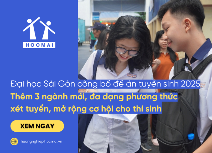 Tuyển sinh 2025: Đại học Sài Gòn công bố đề án tuyển sinh 2025 – Thêm 3 ngành mới, đa dạng ...