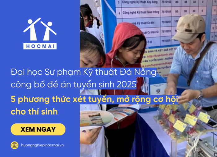 Tuyển sinh 2025: Đại học Sư phạm Kỹ thuật Đà Nẵng công bố đề án tuyển sinh 2025 – 5 phương thức ...