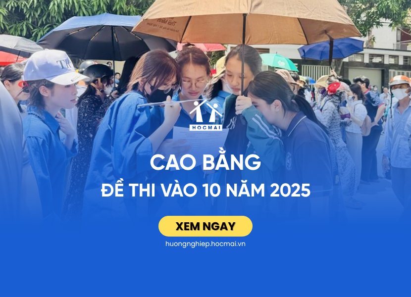 Thi vào 10: Đề thi tuyển sinh lớp 10 tỉnh Cao Bằng năm 2025 – huongnghiep.hocmai.vn